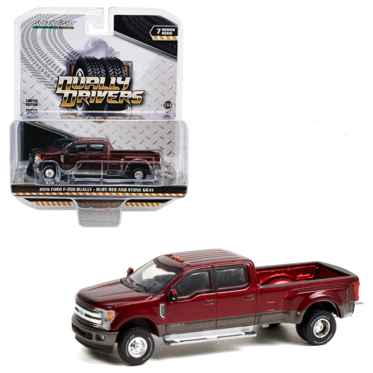 2019 Ford F-350 Dually - Ruby Red and Stone Gray · Distribution Diecast64