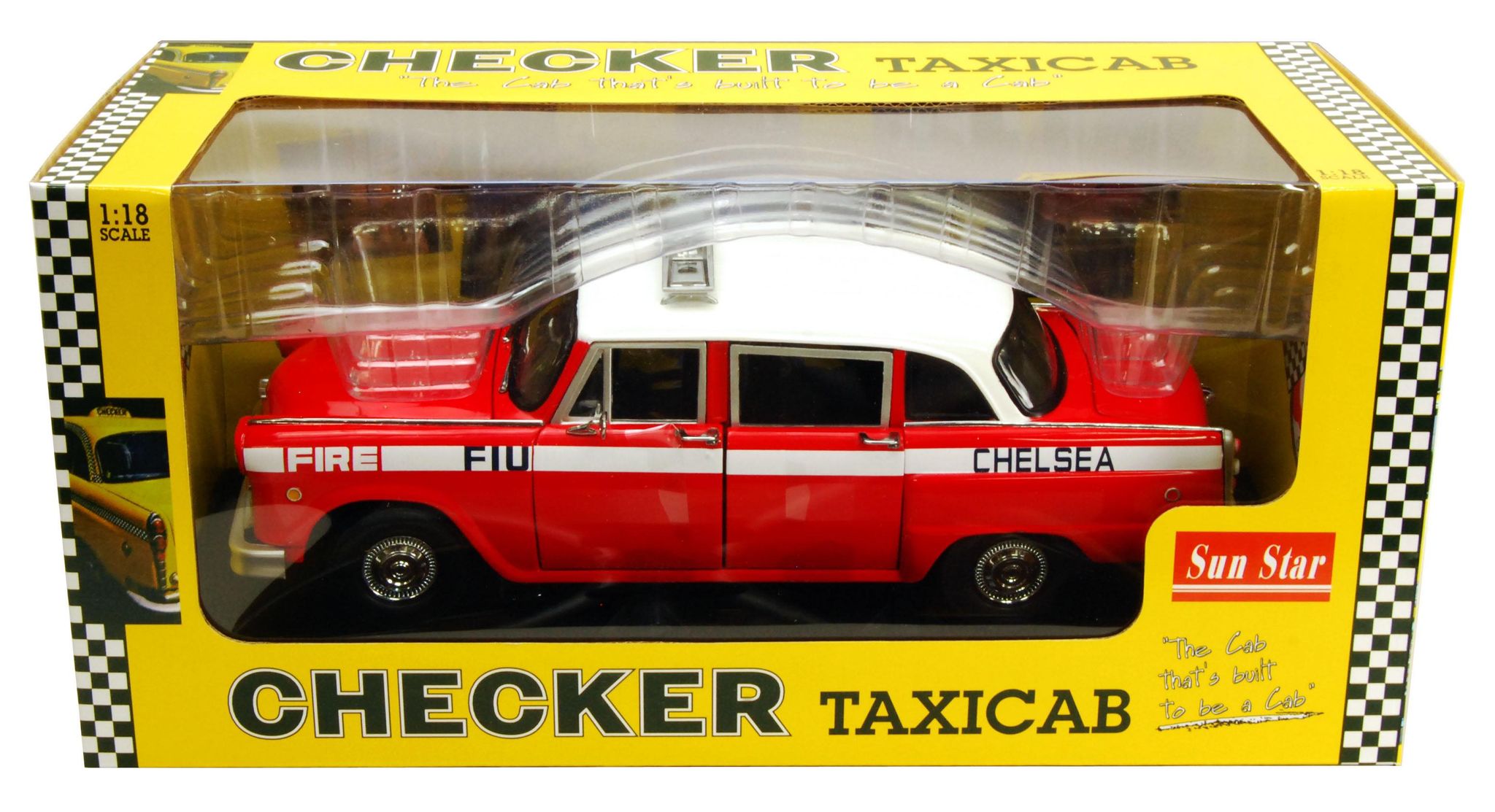 1981 Checker Taxicab - Chelsea Fire Engine · Distribution Diecast64
