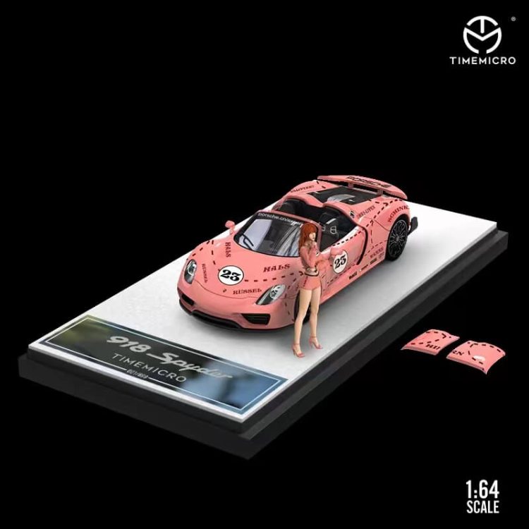 Porsche 918 Spyder avec Figurine - Time Micro · Distribution Diecast64