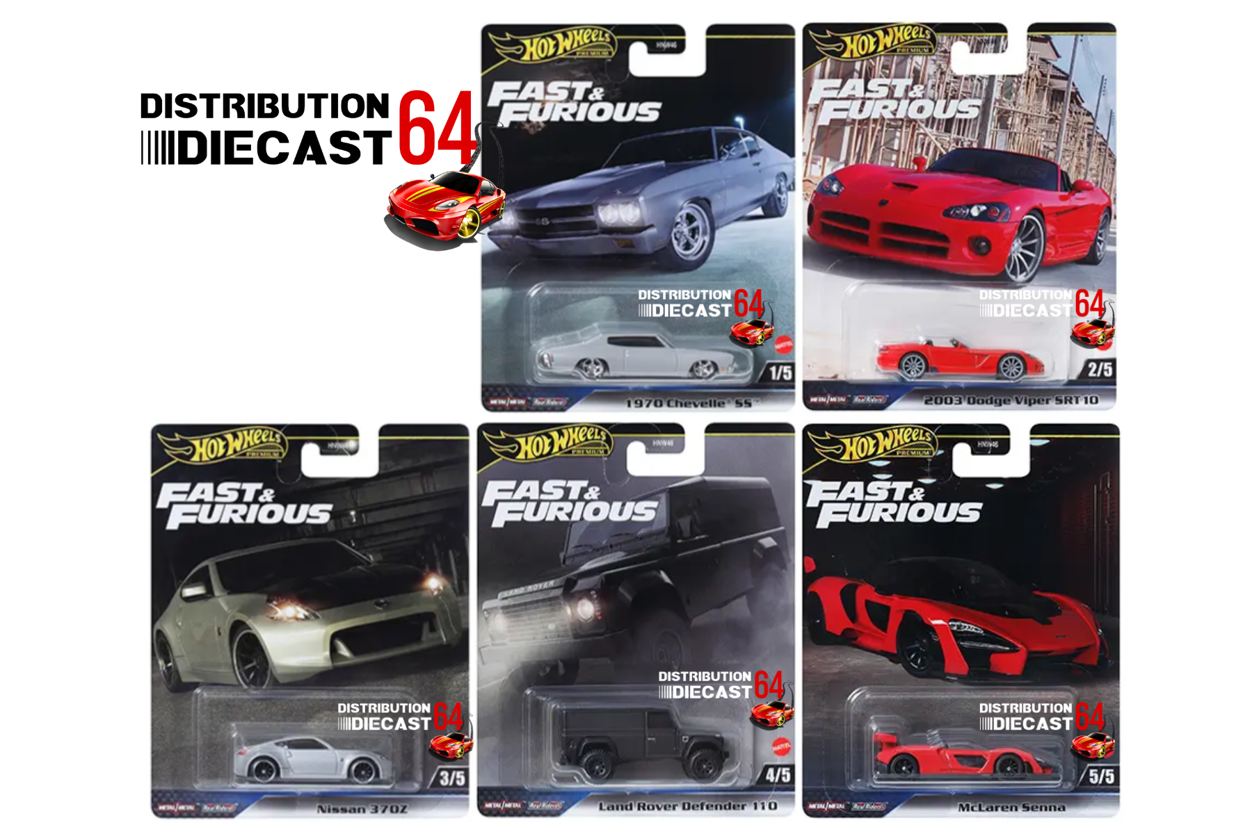 2024 Fast & Furious 5 - Hot Wheels Serie Complete · Distribution Diecast64